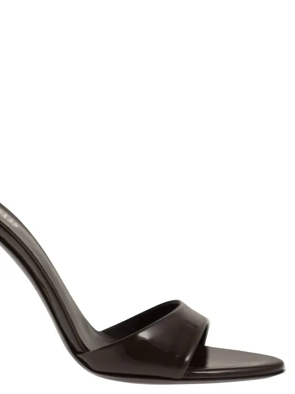 Paris Texas Lidia Mule 105 Patent Leather Mule Sandals - Brown