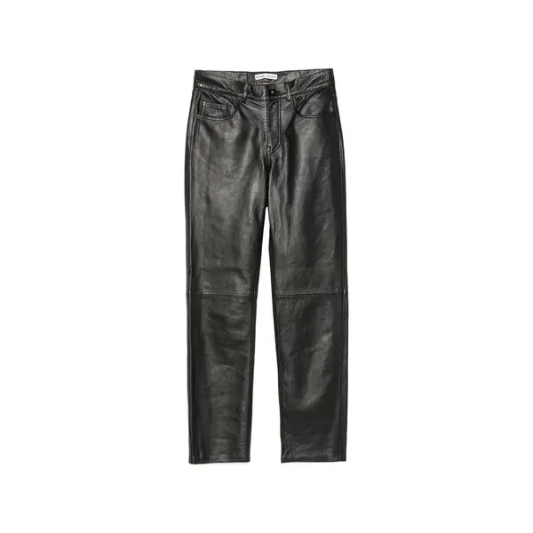 BLAZÉ MILANO Straight-leg Leather Trousers - Black