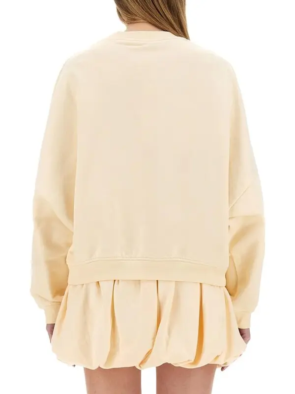 Marni Cotton Sweatshirt With Print - Cream