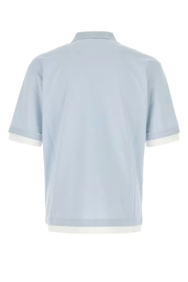 Prada Powder Piquet Polo Shirt - Blue