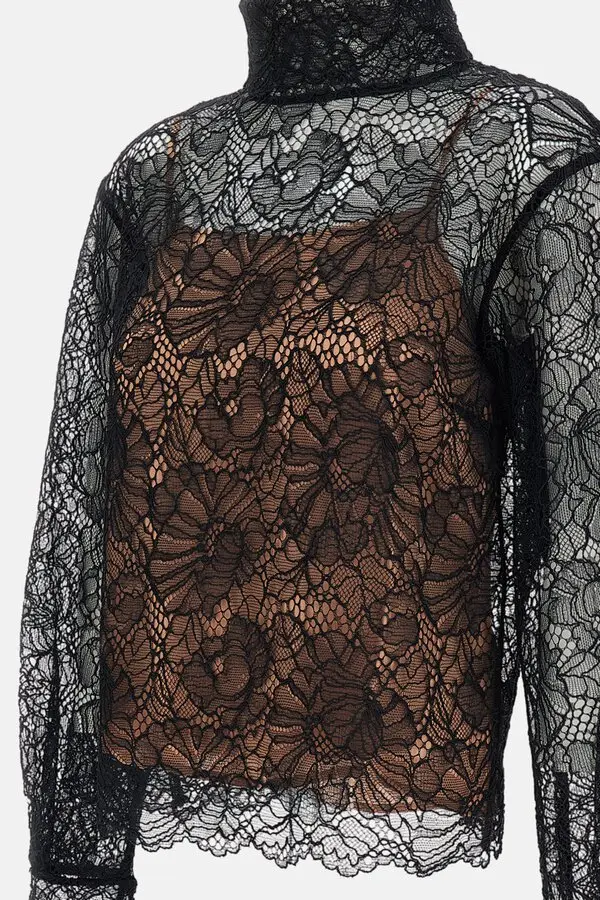ROTATE BY BIRGER CHRISTENSEN Lace Long Sleeve Blouse