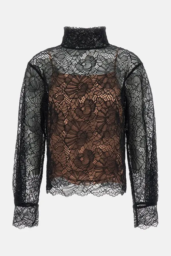 ROTATE BY BIRGER CHRISTENSEN Lace Long Sleeve Blouse - Multicolor