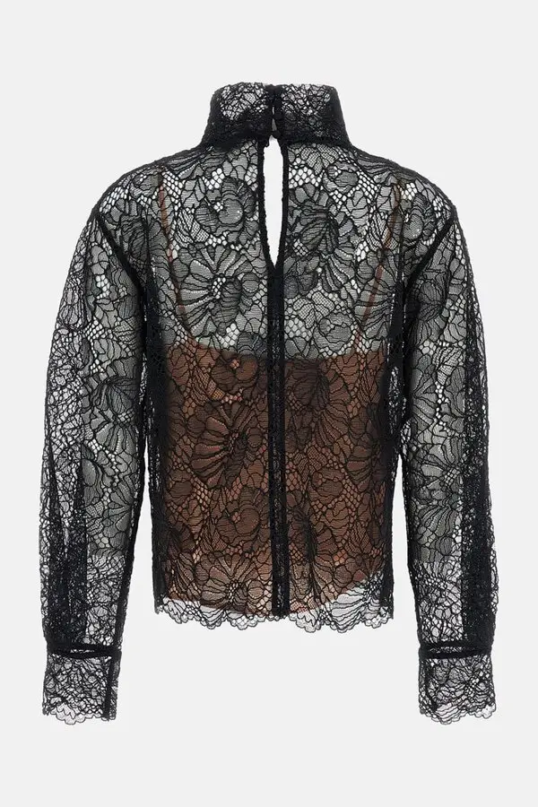 ROTATE BY BIRGER CHRISTENSEN Lace Long Sleeve Blouse - Multicolor