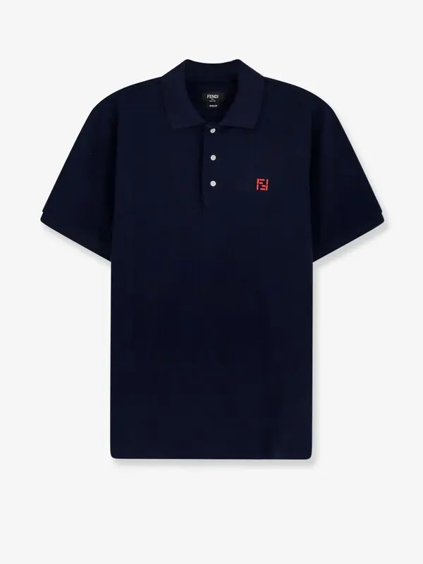 Fendi Cotton Polo Shirt - Blue