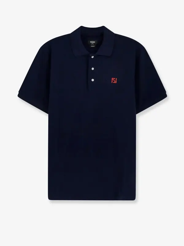 Fendi Cotton Polo Shirt - Blue