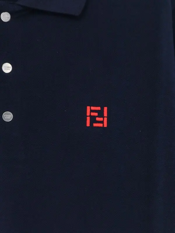 Fendi Cotton Polo Shirt - Blue