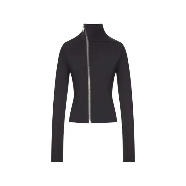 Rick Owens Fitted Asymmetric Zip-fastening Jacket - Black