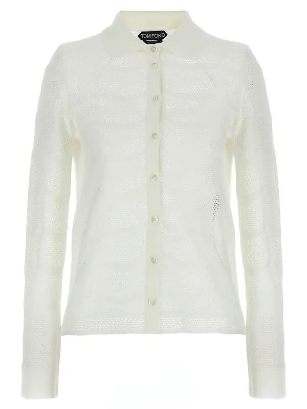 TOM FORD Crochet Cardigan - White