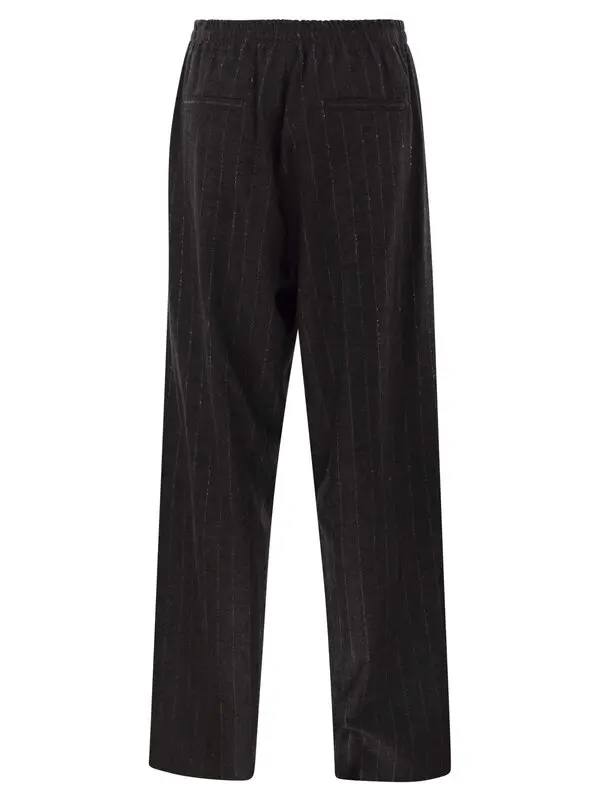 Brunello Cucinelli Pinstriped Flannel Trousers - Multicolor