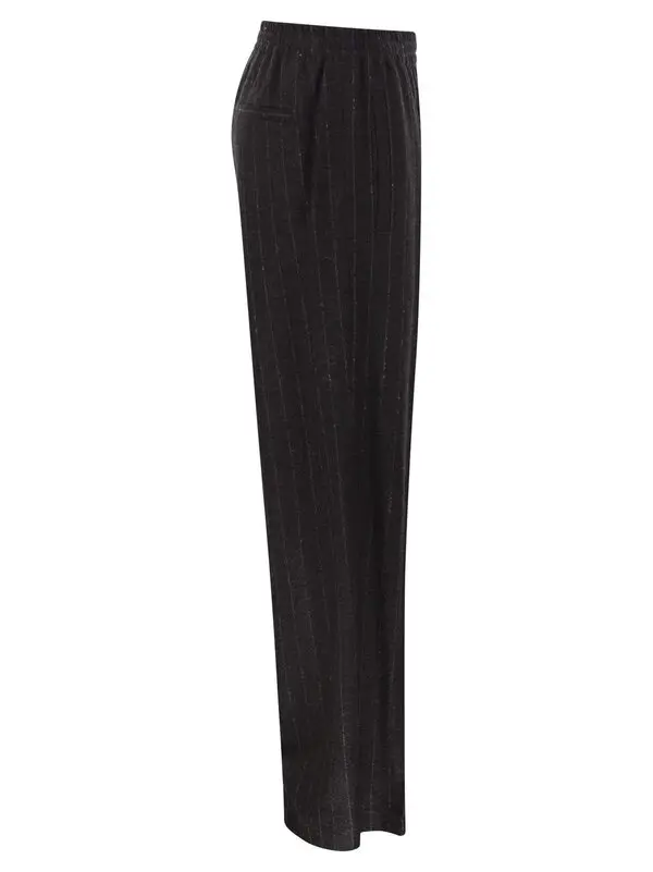Brunello Cucinelli Pinstriped Flannel Trousers - Multicolor