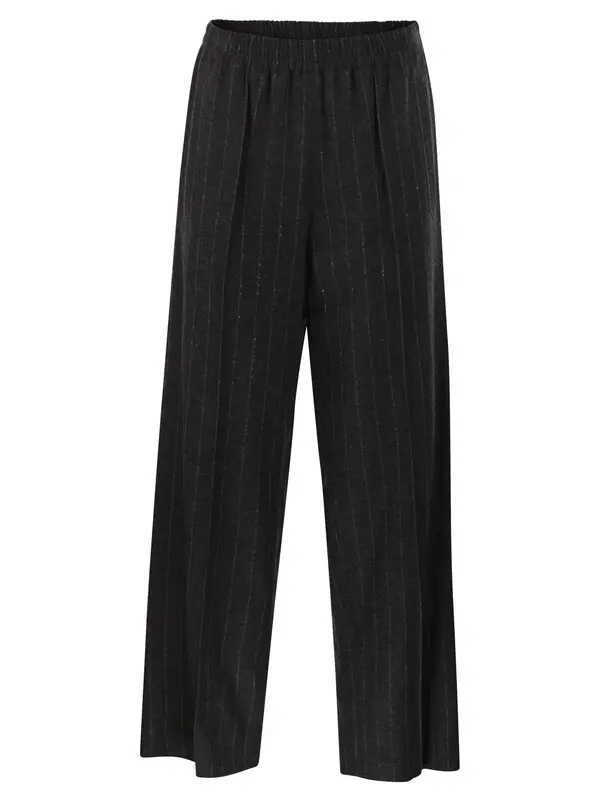 Brunello Cucinelli Pinstriped Flannel Trousers - Multicolor