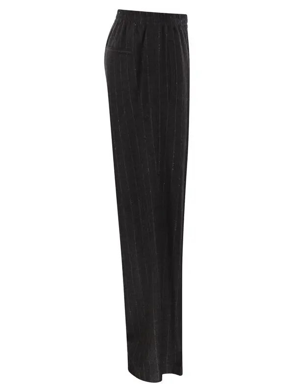 Brunello Cucinelli Pinstriped Flannel Trousers - Multicolor