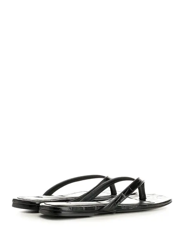 TOTEME Croco-embossed Flip Flops