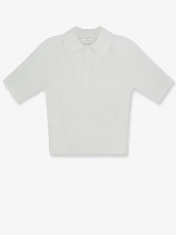 Givenchy Cropped Cotton And Silk Polo Shirt - Cream