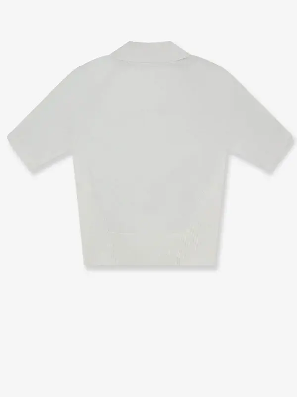 Givenchy Cropped Cotton And Silk Polo Shirt - Cream