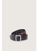 GOLDEN GOOSE Belt Sierra Washed Leather With Horsy Details Studs And Star - Multicolor