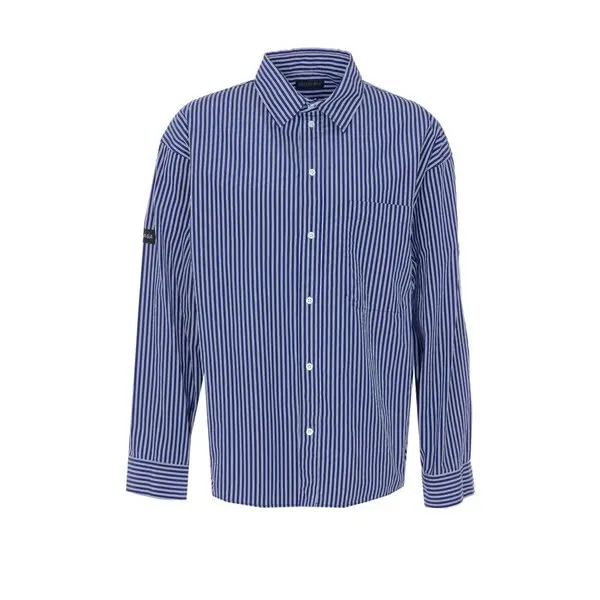 Balenciaga Logo Oversized Shirt - Blue