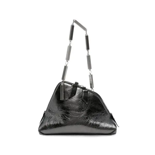 Attico Metallic Leather Tote Bag - Gray