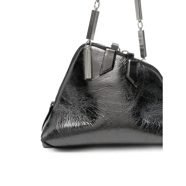 Attico Metallic Leather Tote Bag - Gray