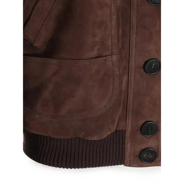 Attico Suede Bomber Jacket - Brown