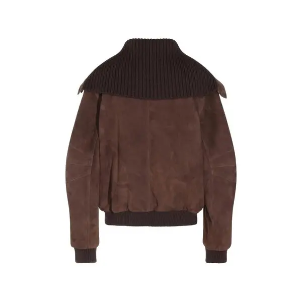Attico Suede Bomber Jacket - Brown