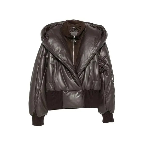 Attico Jackets Leather Jackets - Brown