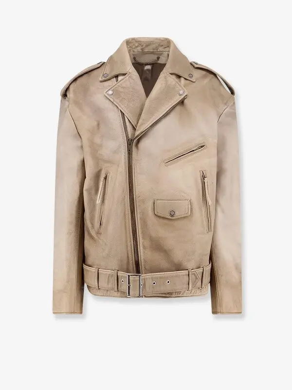 GOLDEN GOOSE Phoebe Over Leather Jacket - Multicolor