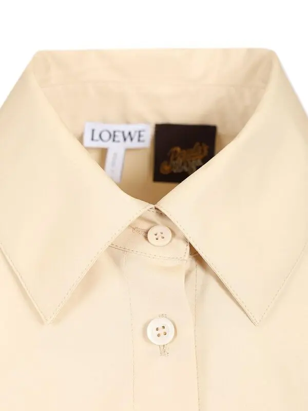 Loewe Short-sleeved Cotton Shirt - Cream