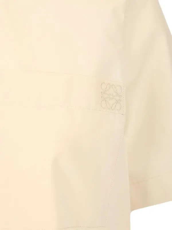 Loewe Short-sleeved Cotton Shirt - Cream