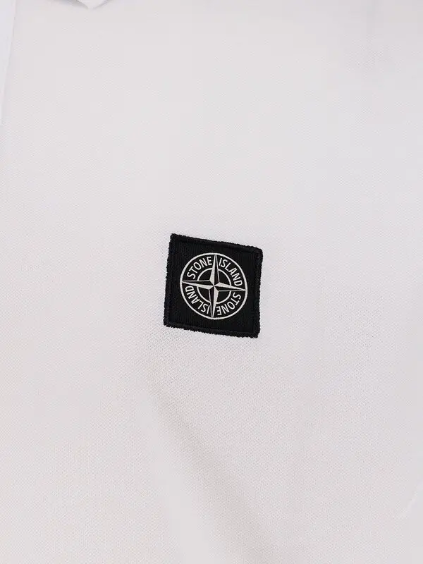 Stone Island Cotton Polo Shirts - White