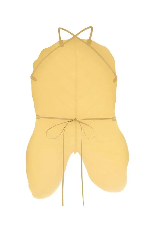 Loewe Cotton And Vegetal Fiber Top - Yellow