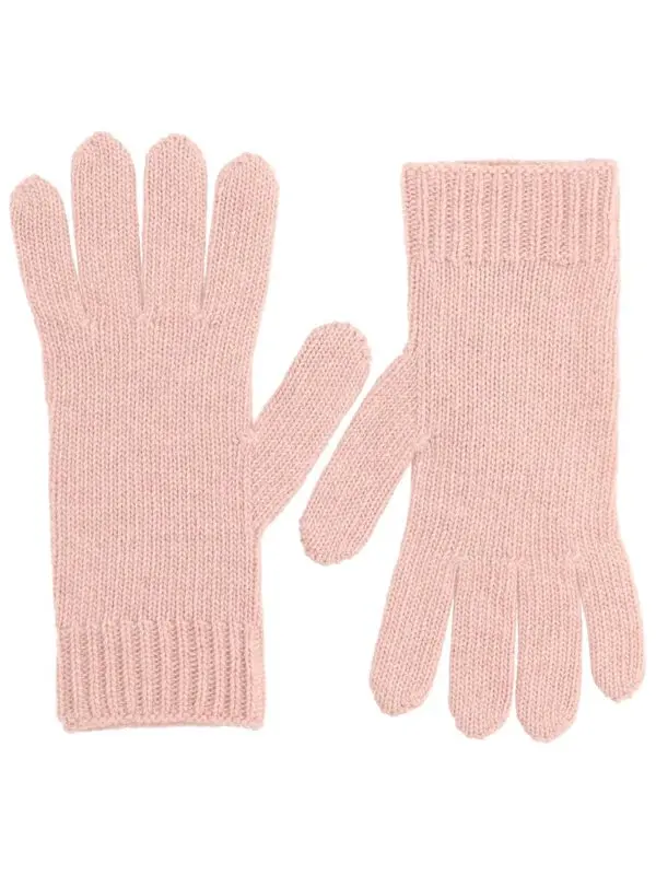 VIVIENNE WESTWOOD Cashmere Gloves With Orb Embroidery - Cream