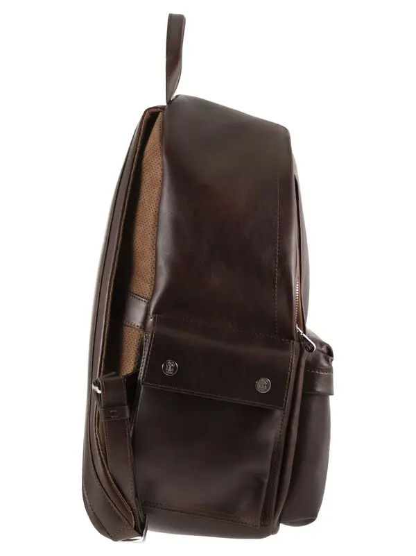 Brunello Cucinelli Travel Backpack In Calfskin