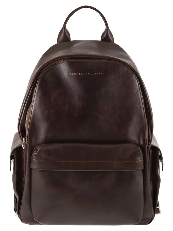 Brunello Cucinelli Calfskin Travel Backpack - Red