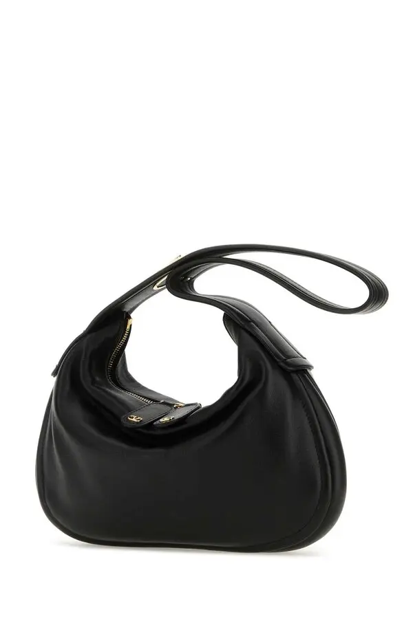 Valentino Garavani Nappa Leather Hobo Bag - Black