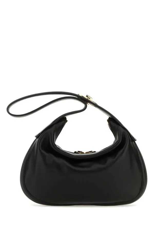 Valentino Garavani Nappa Leather Hobo Bag - Black