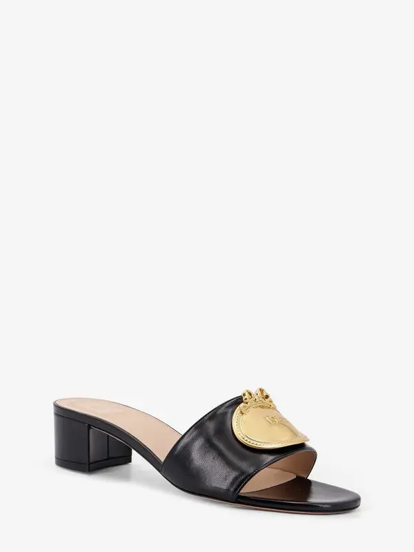 Dior Leather Sandals With Medaillon Logo