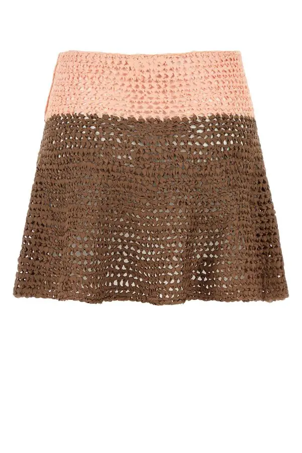 Loewe Two-tone Crochet Mini Skirt