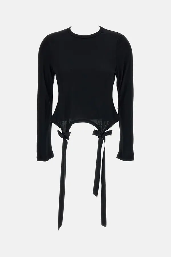 Simone Rocha Bow Tail Easy Long Sleeve T-shirt - Multicolor