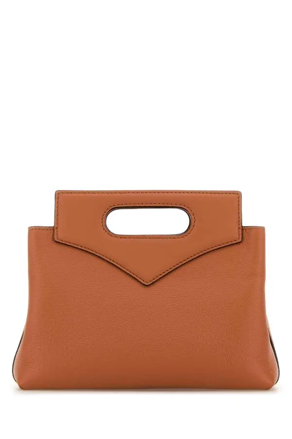 Mcm Caramel Leather Mini Soft Diamond Handbag