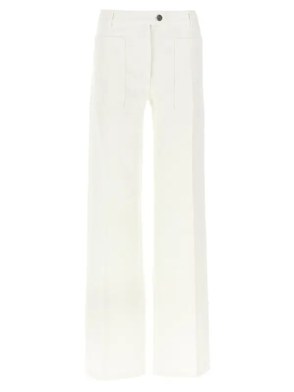 FERRAGAMO Straight Leg Denim Jeans - White