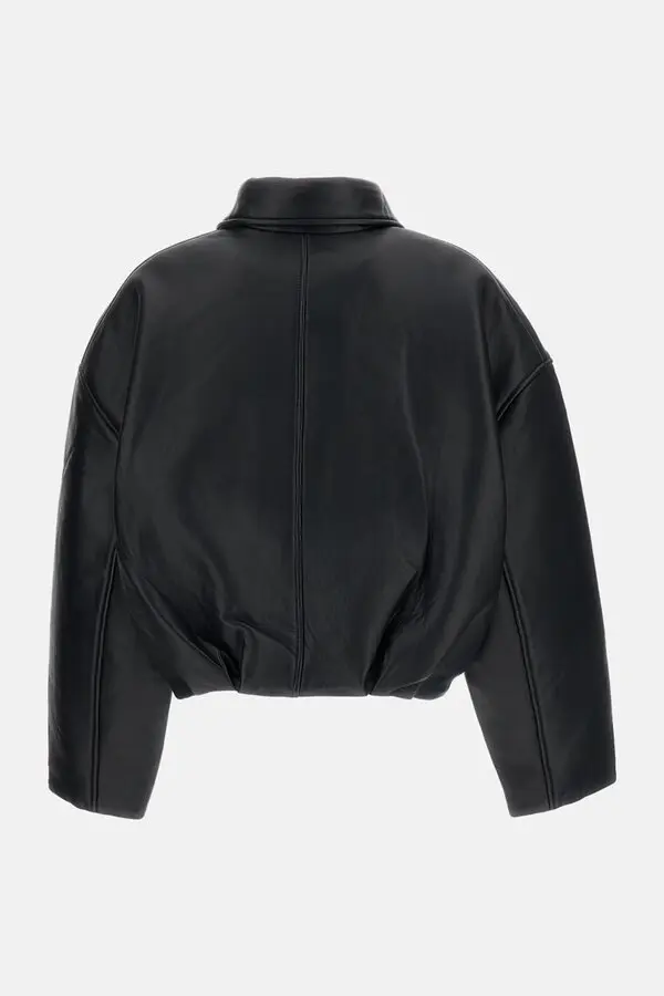 ROTATE BY BIRGER CHRISTENSEN Boxy Leather Jacket - Multicolor