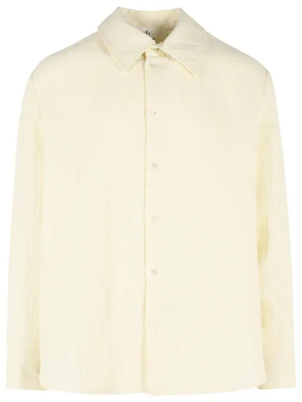 Séfr Wes' Ecru Cotton And Linen Shirt