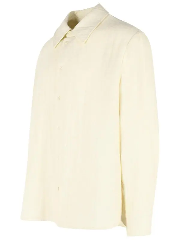 Séfr Wes' Ecru Cotton And Linen Shirt