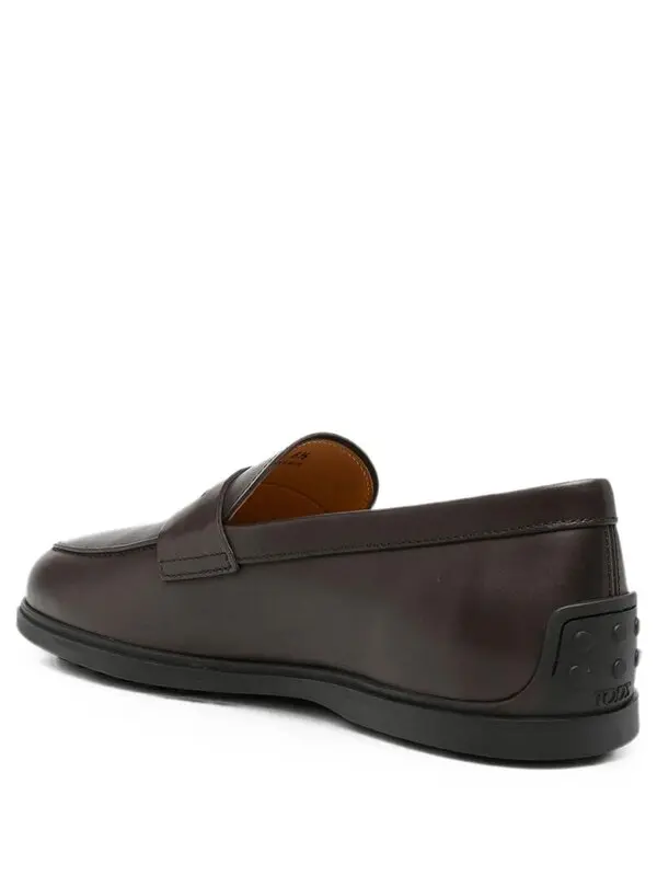 TOD'S Leather Gommino Loafers - Brown