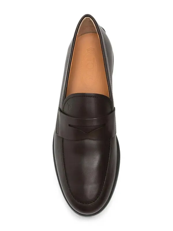 TOD'S Leather Gommino Loafers - Brown