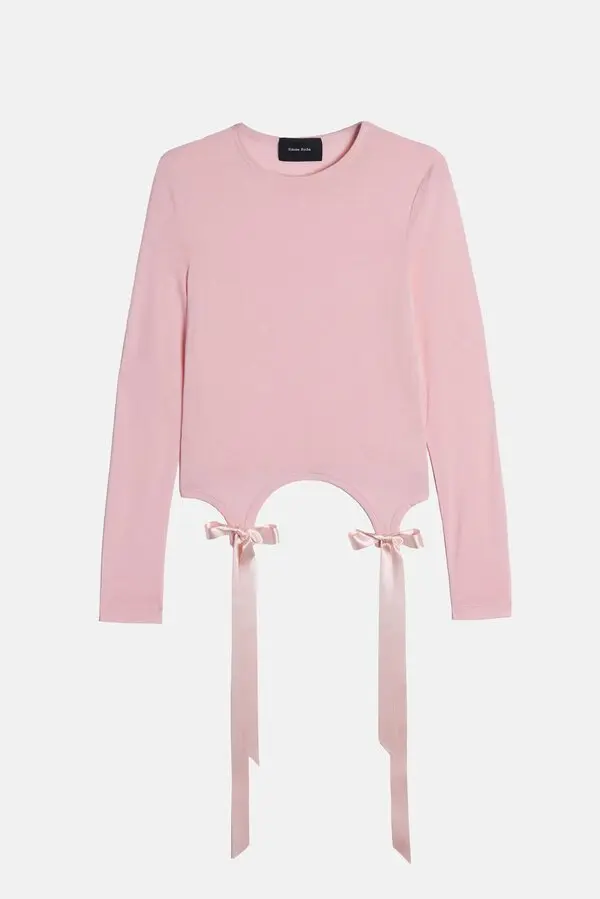 Simone Rocha Bow Tail Easy Long Sleeve T-shirt - Multicolor