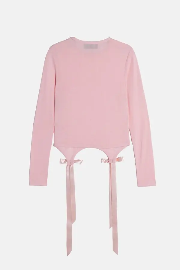 Simone Rocha Bow Tail Easy Long Sleeve T-shirt - Multicolor