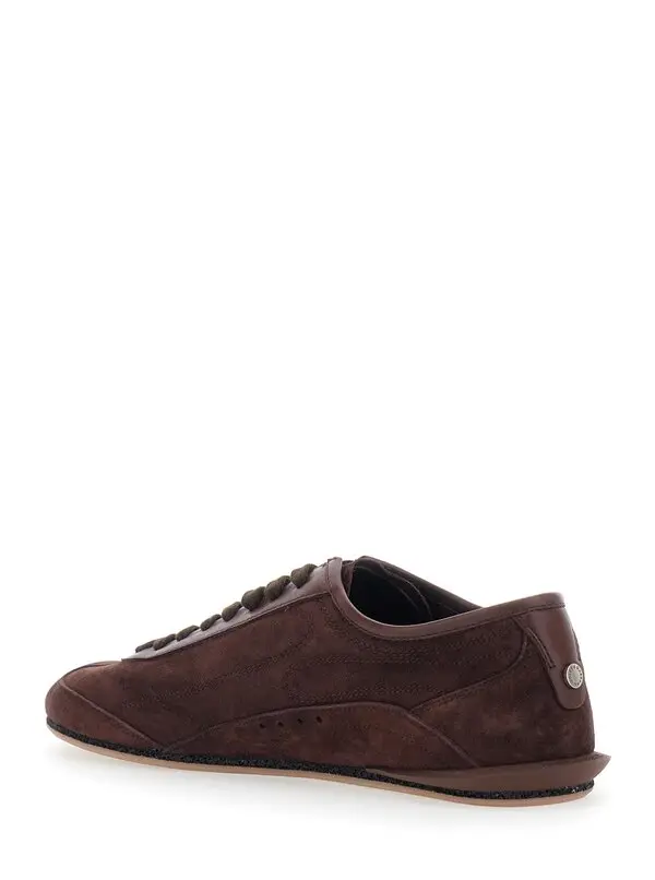 Dolce & Gabbana Gimondi Plus Low Top Suede Sneakers - Brown