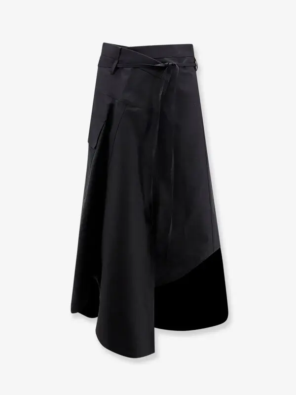 Bottega Veneta Compact Cotton Canvas Skirt